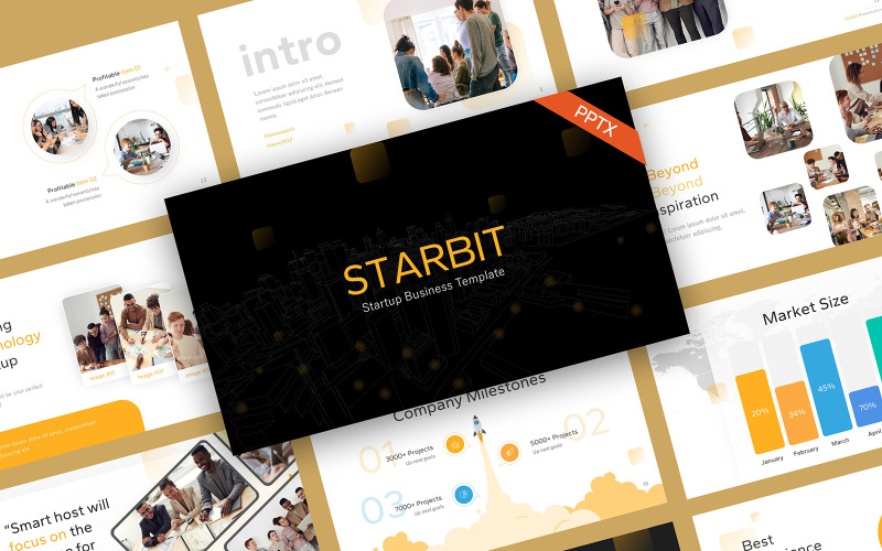 Starbit Startup Business PowerPoint Template Starbit Startup Business PowerPoint Template