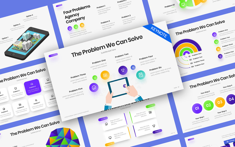 The Problem Infographic Keynote Template - TemplateMonster