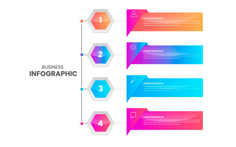 Vektor-Präsentation Business Infografik Design-Vorlage Infografik Schritt