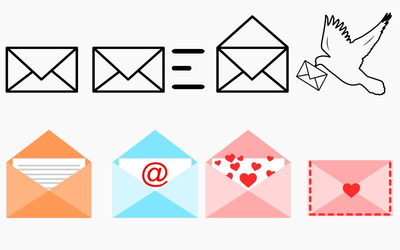 Conjunto de iconos de correo. Vector - TemplateMonster