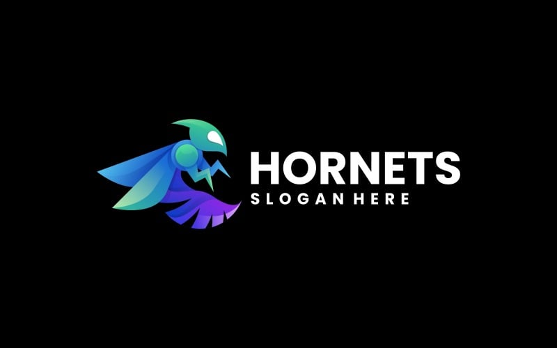 Hornet Gradient Logo Style 2 #310653 - TemplateMonster