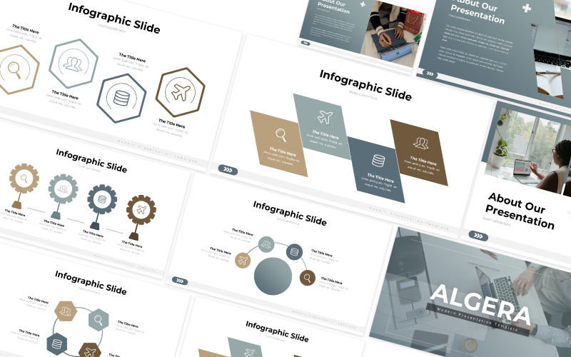 Plantilla de PowerPoint moderna de Algera - TemplateMonster