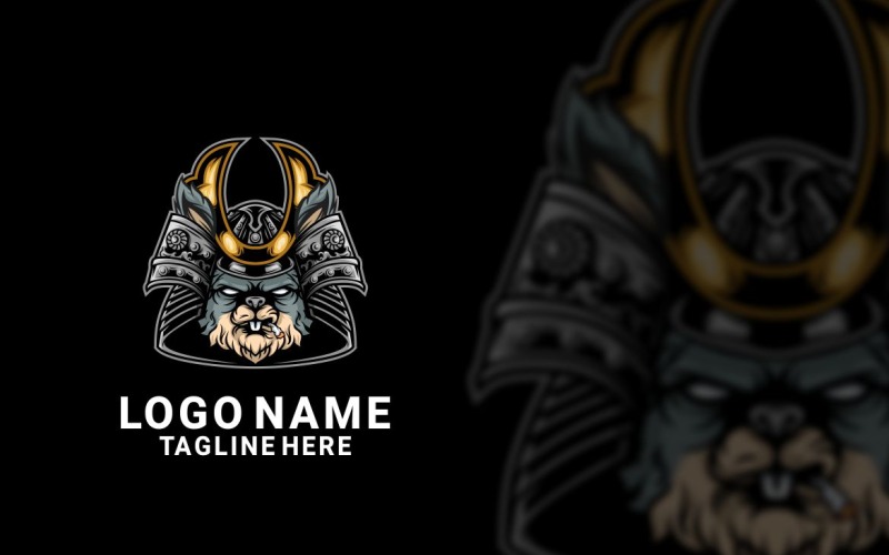 Rabbit Samurai Graphic Logo Design #310754 - TemplateMonster