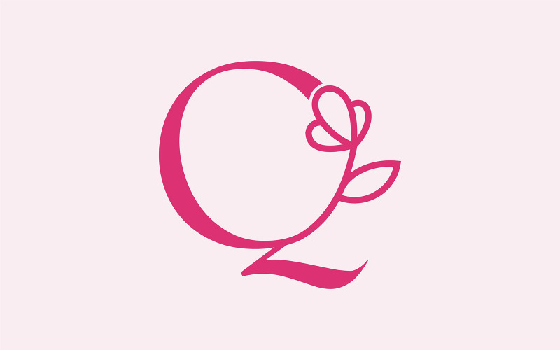 Beautiful Fashion Beauty Logo Letter Q - TemplateMonster