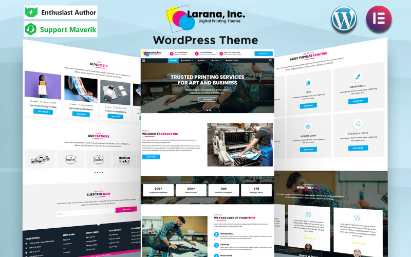 Print Shop Website Templates - 94 Best Press Services Web Themes
