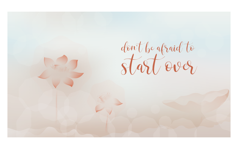 Orange Background Image with Lotus and Inspirational Message of ...