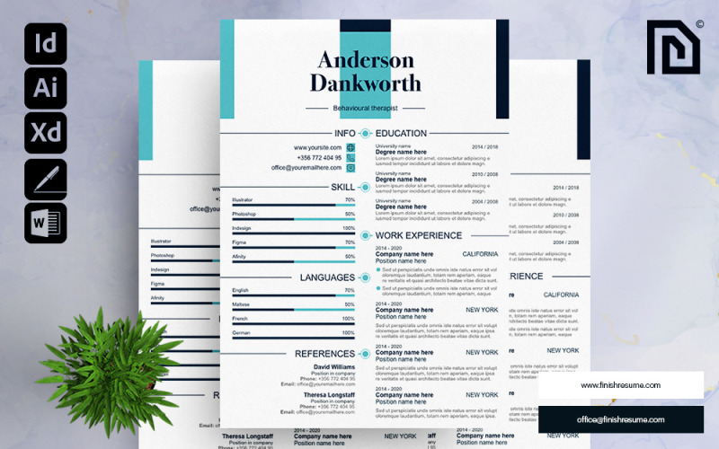 Adobe InDesign 简历模板 - 857 多份简历可在 Adobe InDesign 中编辑