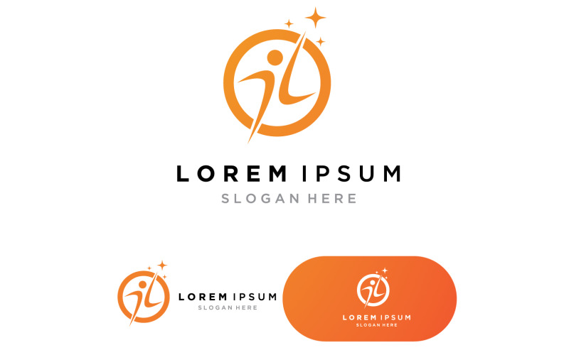 Gente estrella éxito logo símbolo vector v5 - TemplateMonster