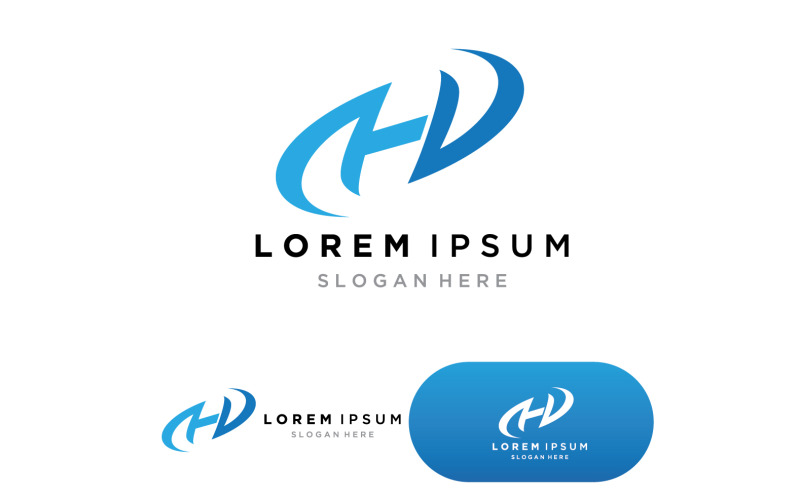 H vector logo design template.impossible font ,symbol, alphabet,Letter H