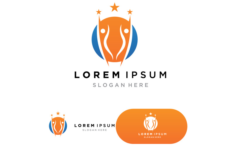 İnsanlar yıldız başarı logo simge vektör v6 - TemplateMonster