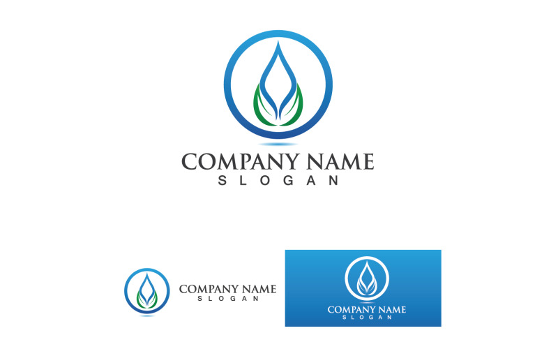 Goccia d'acqua Logo illustrazione vettoriale v15