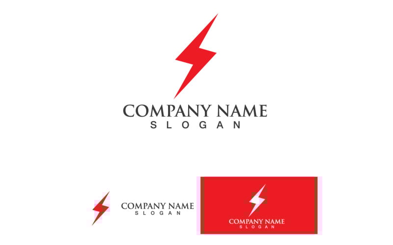 Thunderbolt logo symbol vector version 2 - TemplateMonster