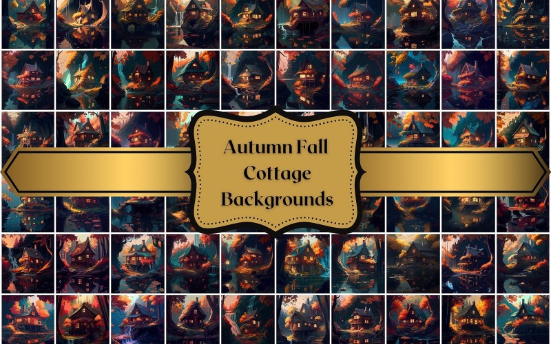 Autumn Fall Cottage Backgrounds #312115 - TemplateMonster