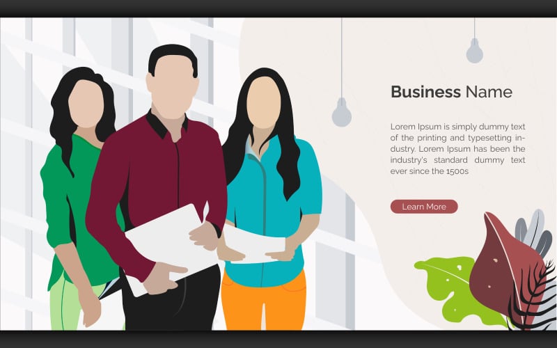 Business People Man and Women Working on Computer in Office ...