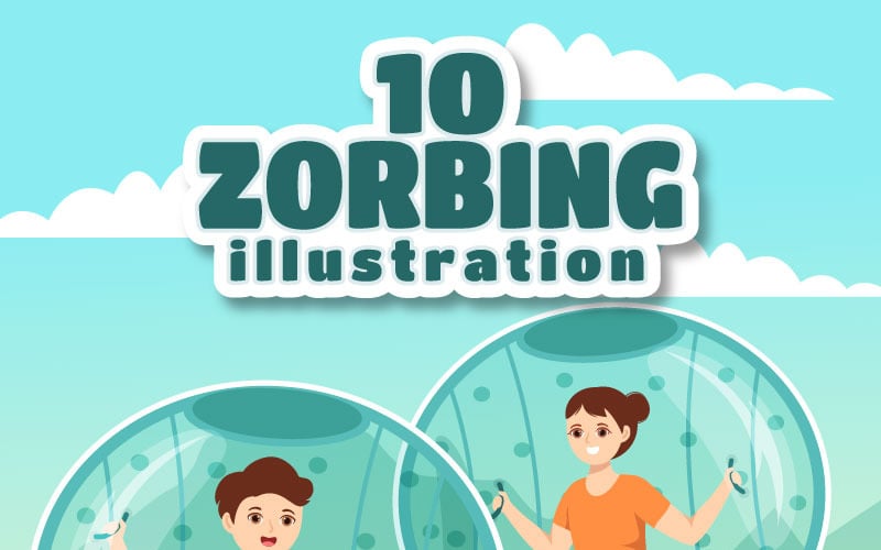 10 Zorbing Sport Illustration #312204 - TemplateMonster