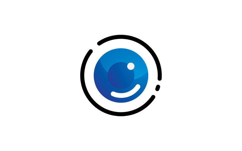 Abstract Eye Logo Letter, vision eye symbol vector template design V2