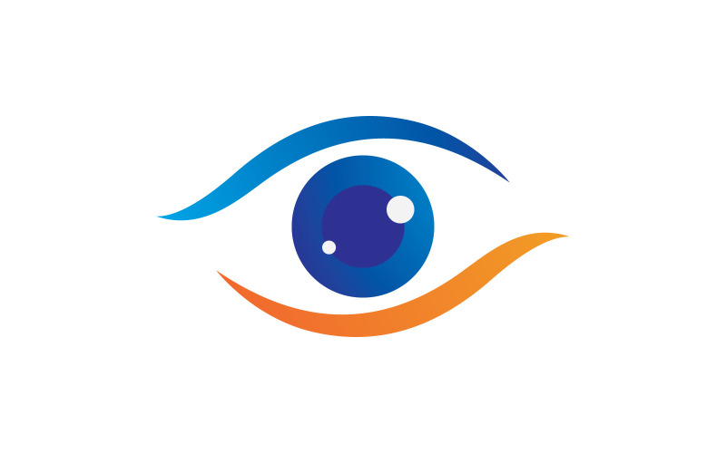 Lettre abstraite de logo d'oeil, conception de modèle de vecteur de ...