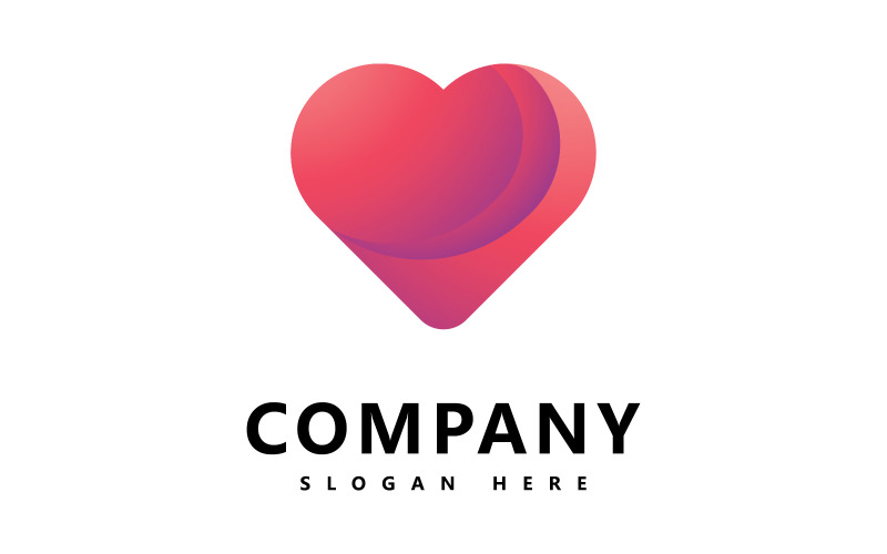 Plantilla de logotipo de corazón Diseño de vector de icono de logotipo ...