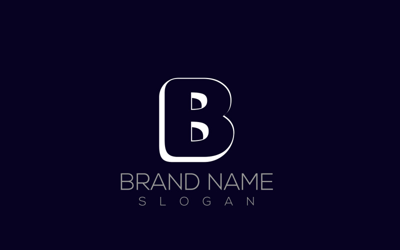 3D B Logo Vektör | Premium 3D B Harfi Logo Tasarımı