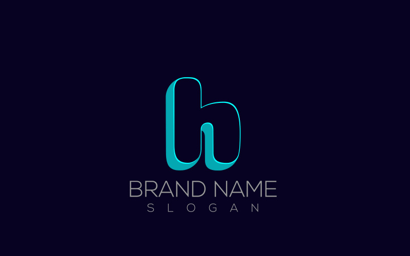 Vecteur de logo 3D H | Création de Logo 3D Lettre H