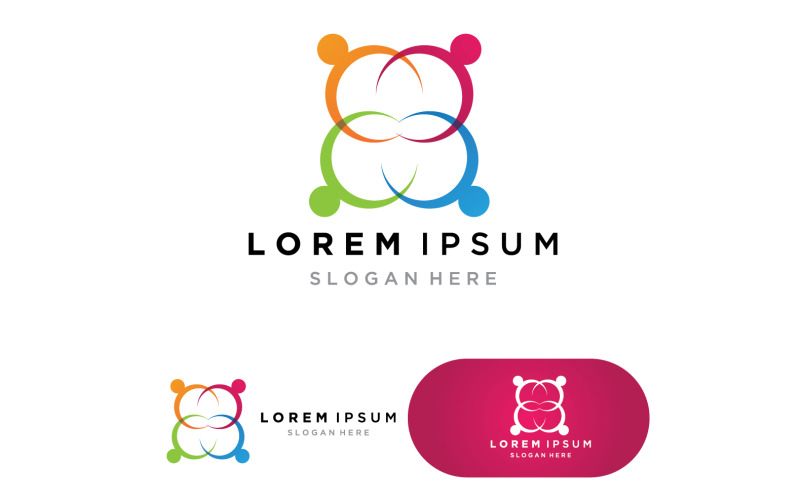 Modèle de conception de logo d'équipe communautaire pour les équipes ou ...