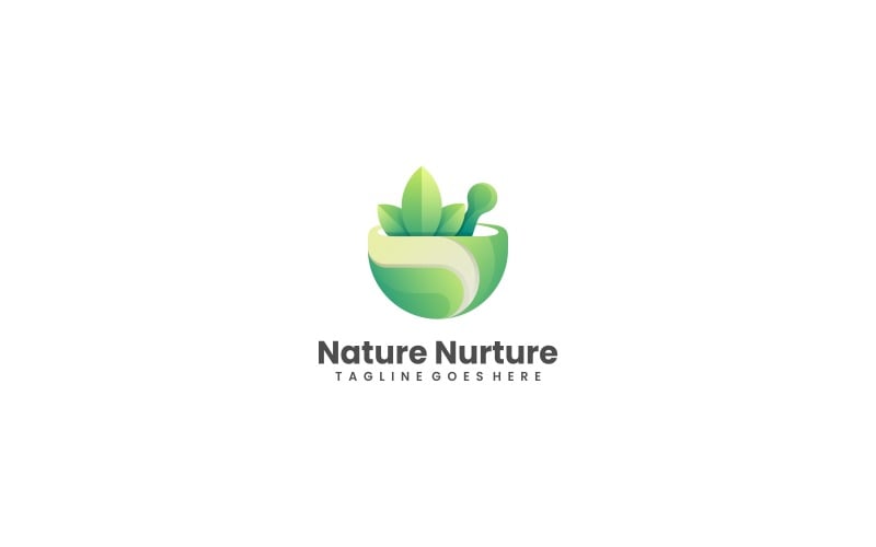 Nature Nurture Gradient Logo #312606 - TemplateMonster