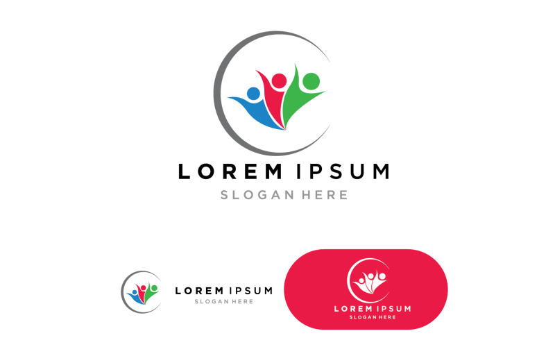 Logotipo del grupo Team Community, red y social 5