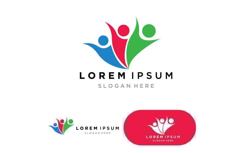 Team Community group logo, network and social 7