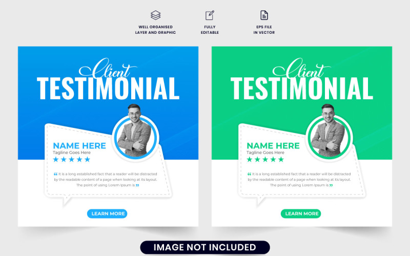 Customer feedback review layout vector - TemplateMonster