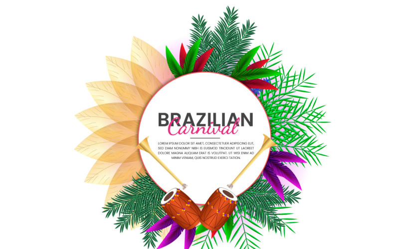 Illustration of rio carnival banner the biggest carnival in the world