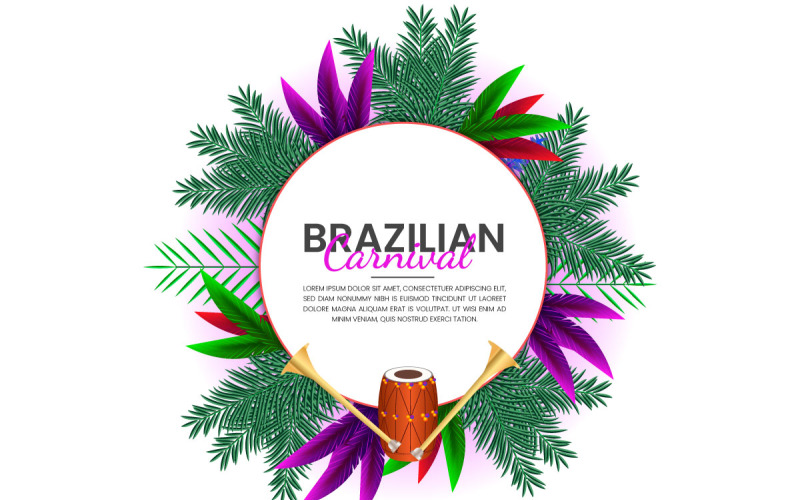 Illustration of rio carnival banner the biggest carnival vector design