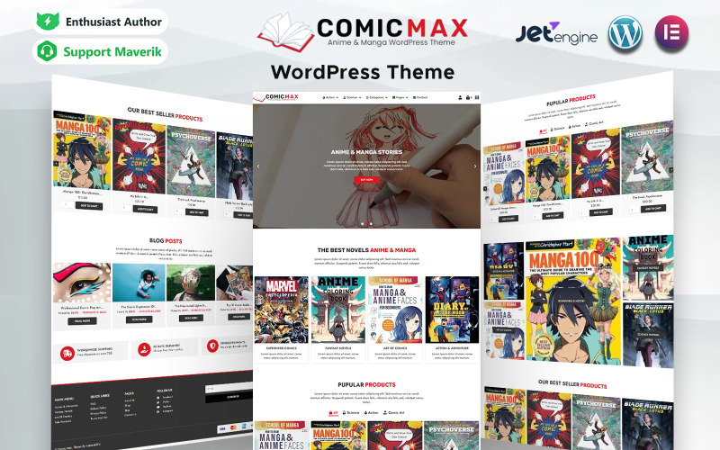 Plantillas de sitios web de anime - 35 mejores temas web de manga
