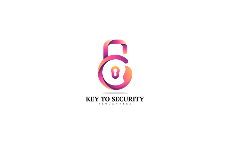 Key Security Gradient Logo #313191 - TemplateMonster