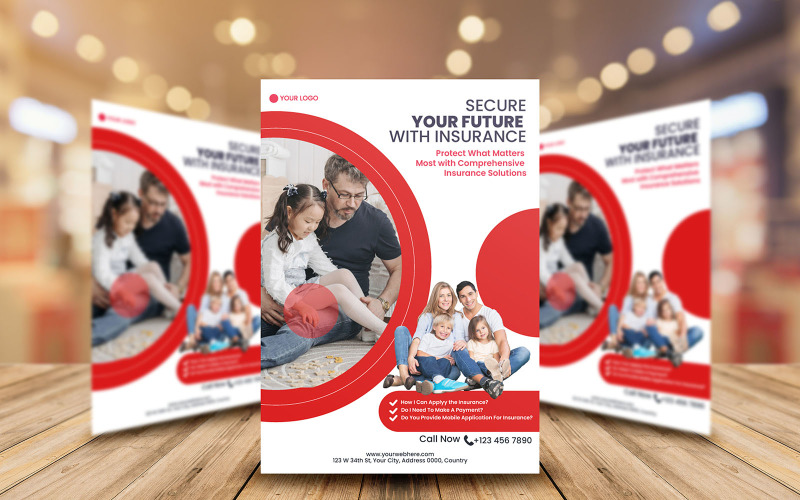 Insurance Flyer Template Design 1 #313206 - TemplateMonster