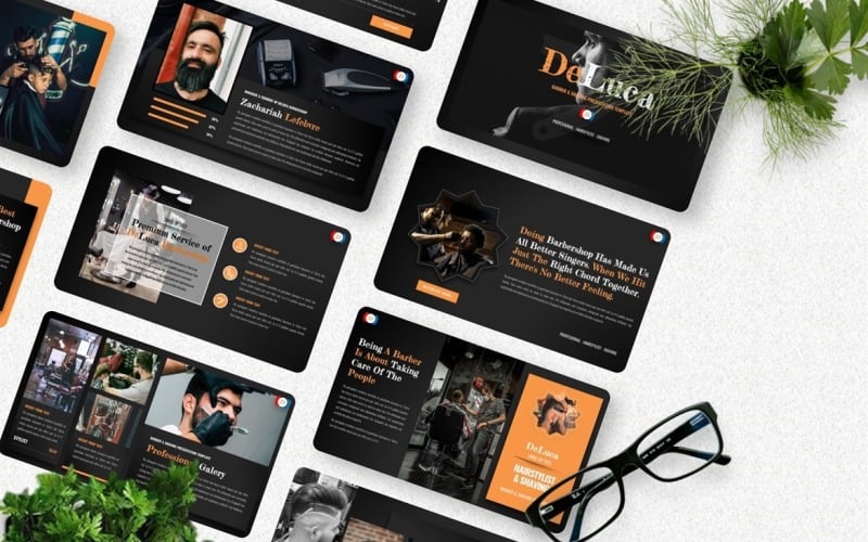 Fodrászat PowerPoint sablonok – PPT és PPTX témák fodrász és stylist ...