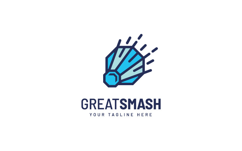 Great Smash Logo or Shuttlecock Logo - TemplateMonster