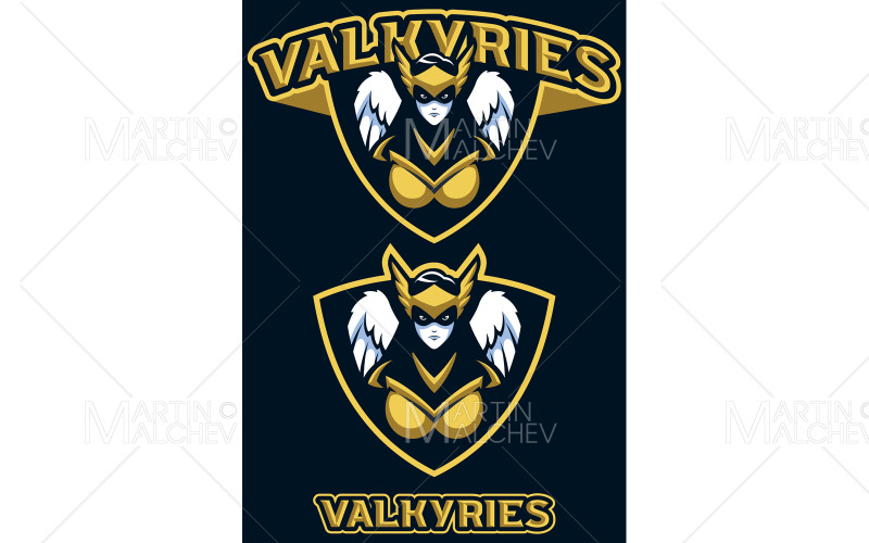 Valkyries Team Mascot Vector Illustration - TemplateMonster