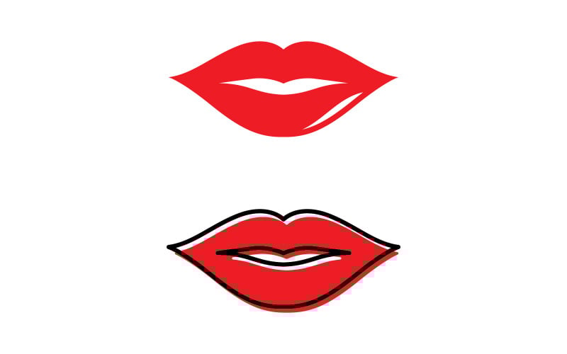 Labios logo belleza, labios sexy vector ilustración V1