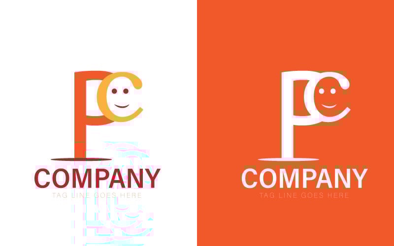 P and C Letter Logo Template - Monogram Logo