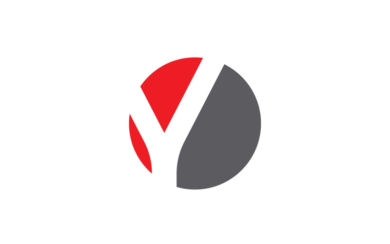 Y harfi iş logosu simge vektör şablonu V7 - TemplateMonster