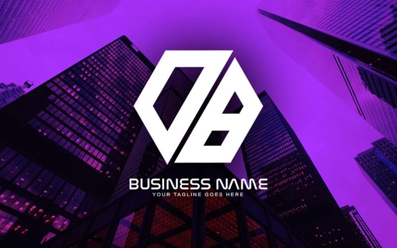 Professional Polygonal OB Letter Logo Design For Your Business - Brand ...