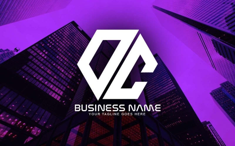 Professional Polygonal OC Letter Logo Design For Your Business - Brand ...