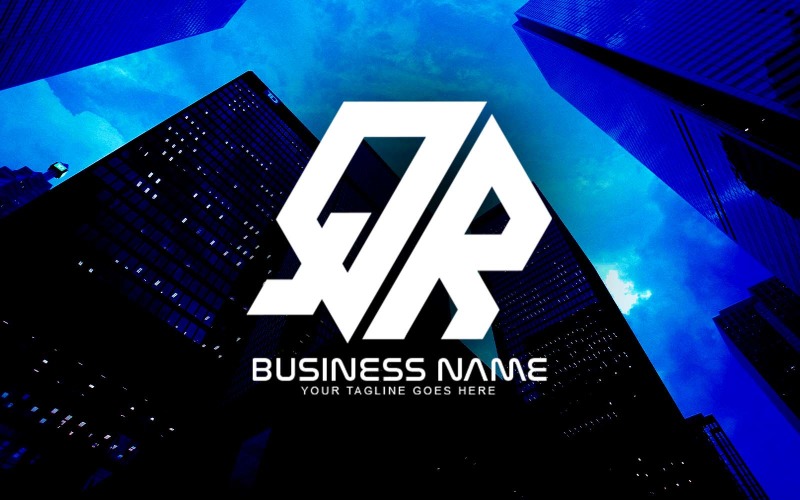 Création de logo de lettre QR polygonale professionnelle pour votre ...