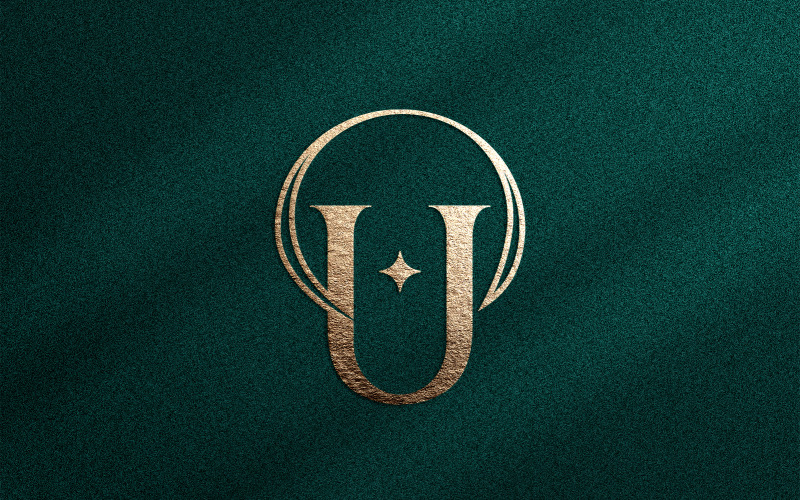 Elegant Minimalist Beauty Logo Cosmetic Letter U