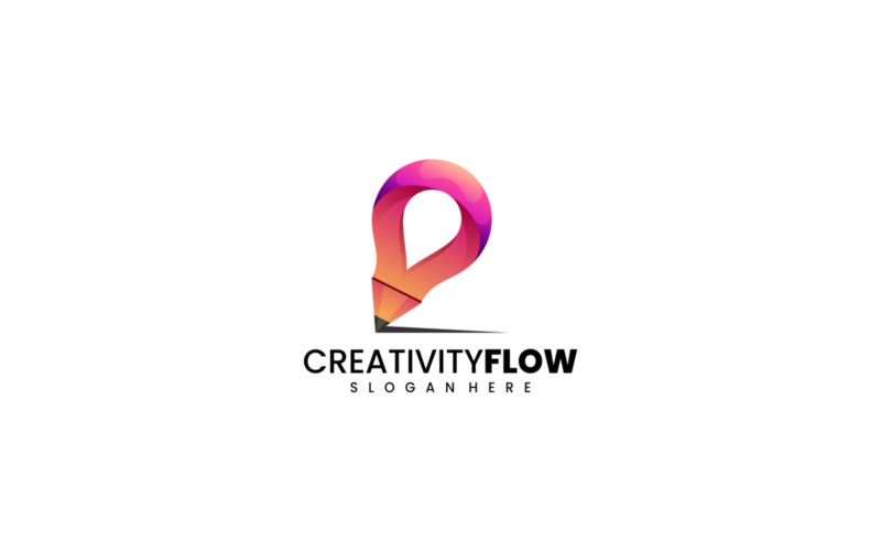 Creativity Flow Gradient Logo #314947 - TemplateMonster