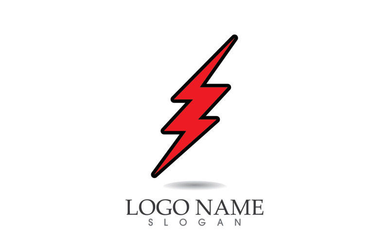 Thunderbolt lightning design logo vector version 24