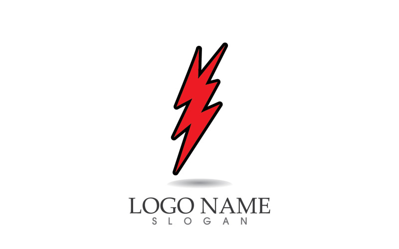 Thunderbolt lightning design logo vector version 29