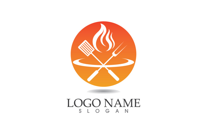 Roast fire and symbol vector design v16 - TemplateMonster
