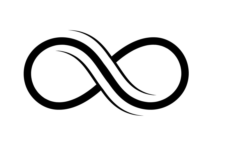 Logo de ligne de boucle infinie et vecteur de symbole v2