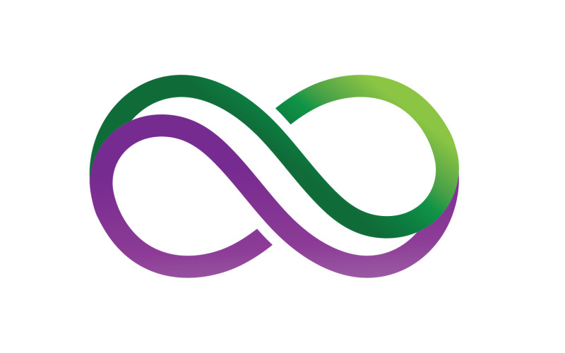 Logotipo da linha de loop infinito e vetor de símbolo v8